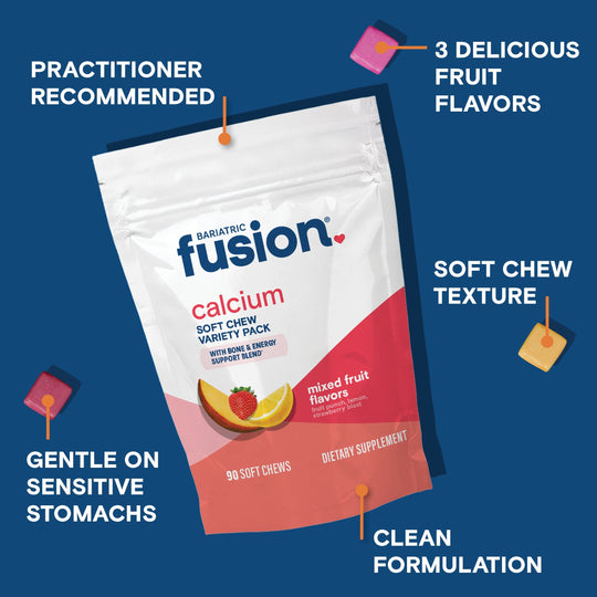 Bariatric Calcium Citrate Soft Chew Fruit Variety Pack